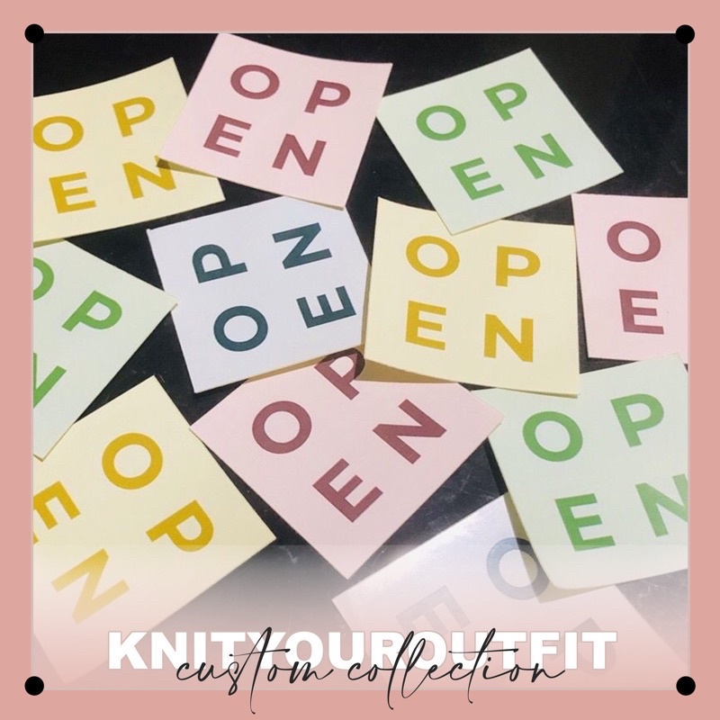 Jual sticker open aesthetic / sticker box / sticker segel produk ...