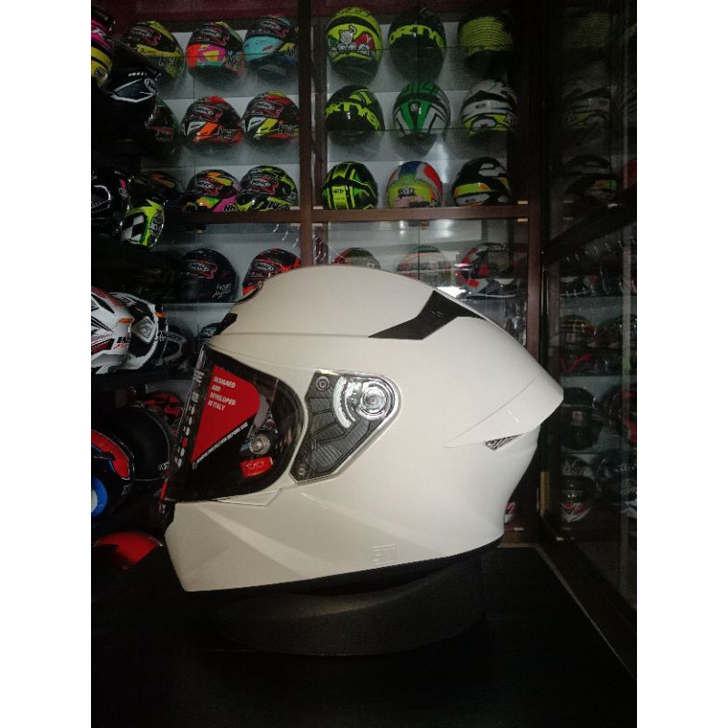 Jual KYT TT COURSE WHITE SOLID / TT COURSE PUTIH POLOS | Shopee Indonesia