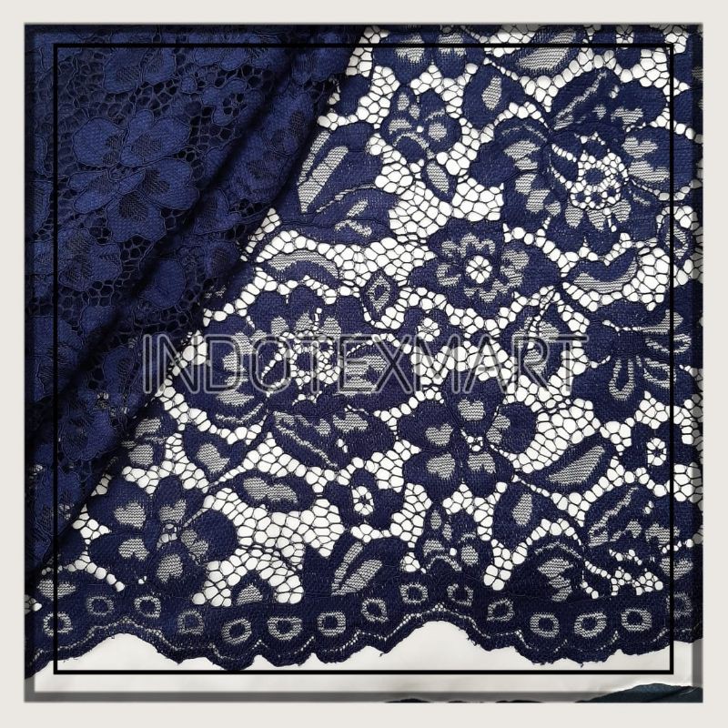 Jual Kain Brokat Meteran Dark Navy/Brokat premium import murah | Shopee ...