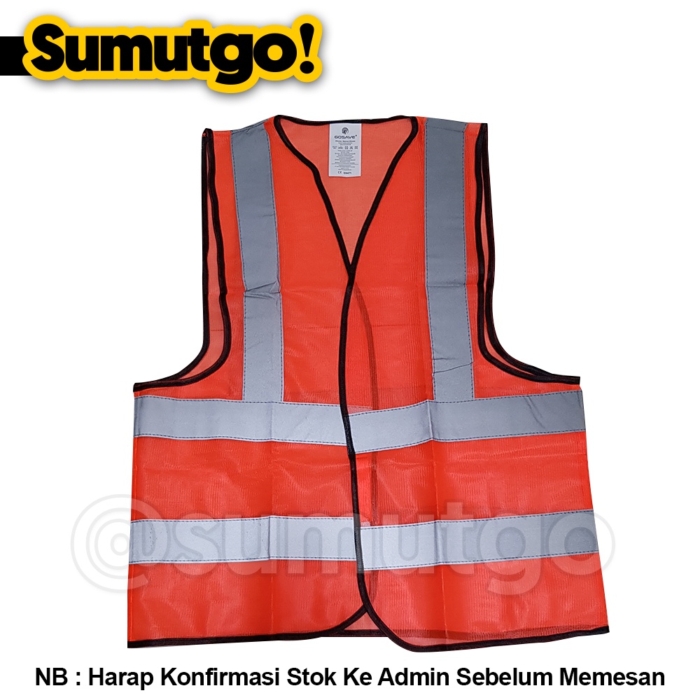 Jual Rompi Safety Polyster 4 Line Scotlite Orange / Rompi Proyek ...
