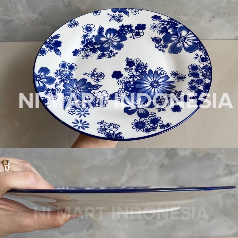 Jual Piring Mangkok Taniti Astha Blue Keramik Murah Motif Bunga Biru ...