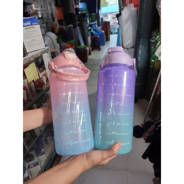 Jual BOTOL AIR MINUM VIRAL 2 LITER 2000 ML / BOTOL AIR MINUM PELANGI 2 ...