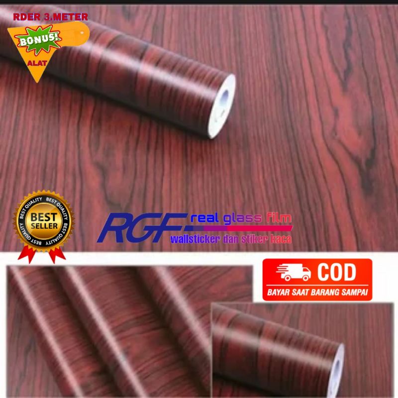 Jual WALL STIKER KAYU STIKER KAYU SERAT PREMIUM TEXTURE UNTUK LEMARI ...