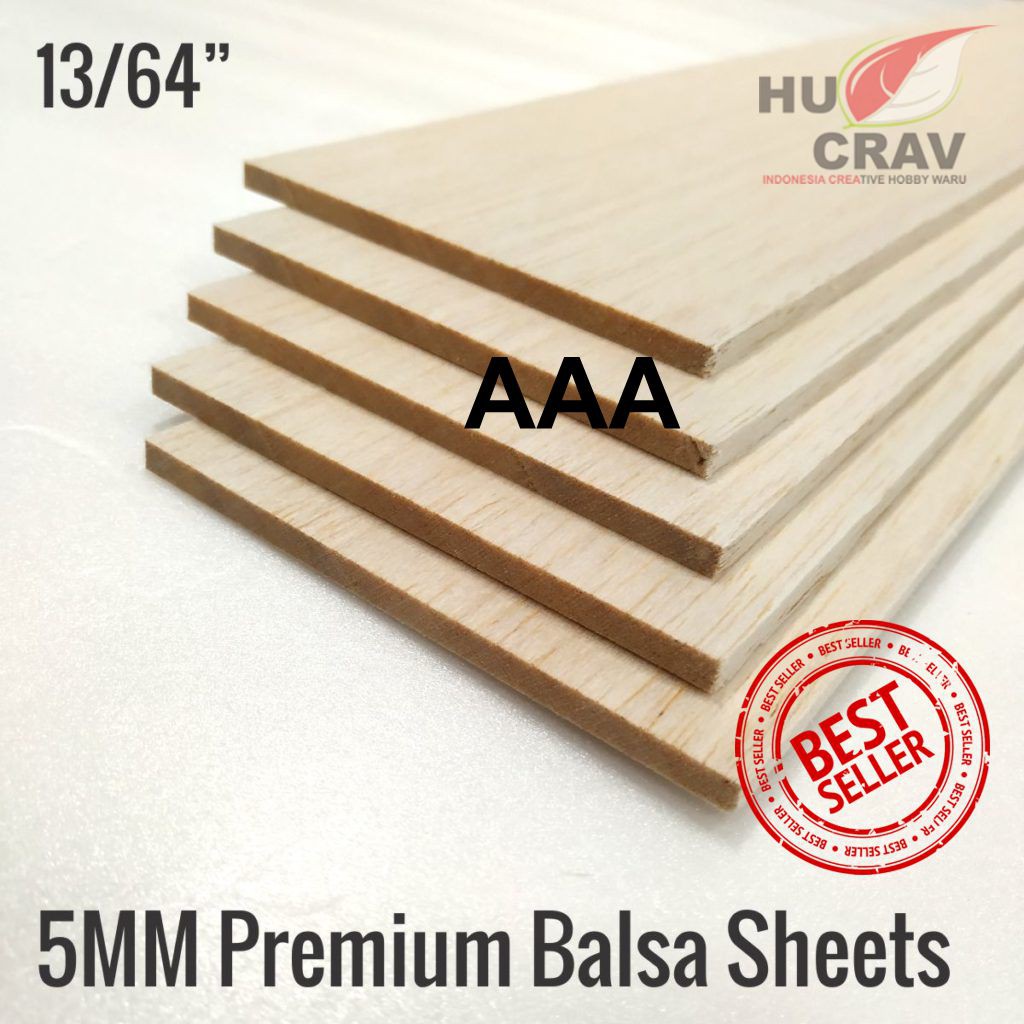 Jual Balsa sheet tebal 5mm 10cm x 100cm Kayu Balsa Bahan Maket Diorama ...
