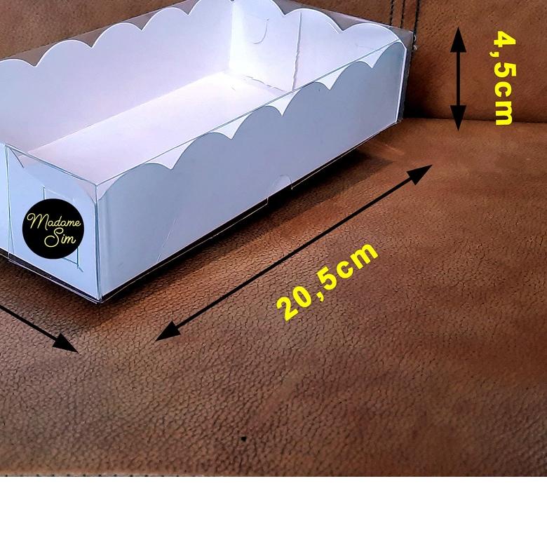 Jual BOX MIKA PUTIH - DUS KUE - KOTAK - KARDUS 20 x 10 x 4,5 CM (ISI ...