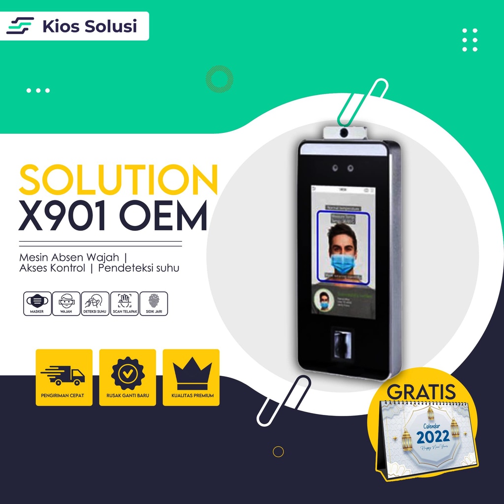Jual Mesin Absen Solution X901 OEM | Face Detection | Fingerprint ...