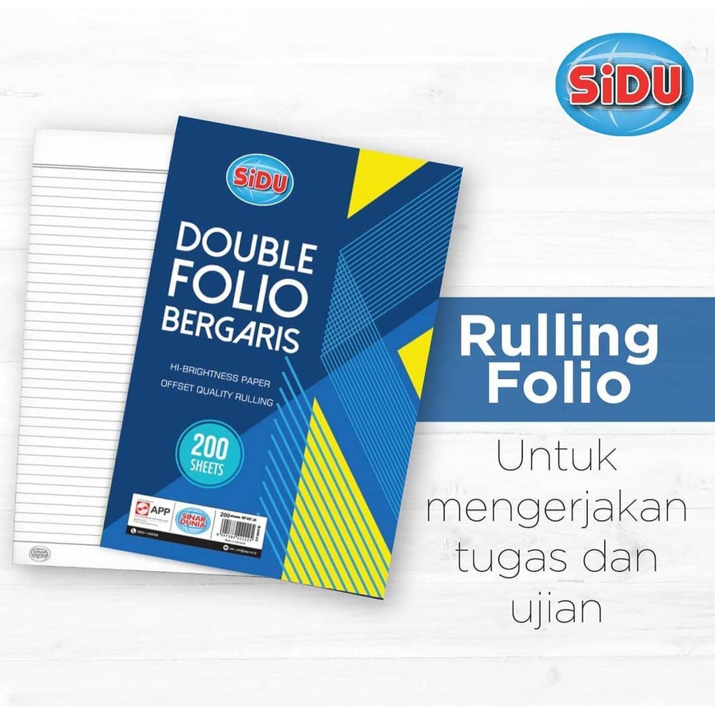 Jual (20Lbr) Kertas Double Folio Garis Sinar Dunia | Shopee Indonesia