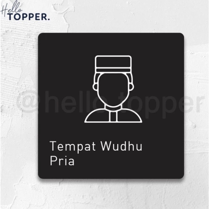 Jual Sign Akrilik Tempat Wudhu Pria | Sign Board Akrilik | Sign UV ...