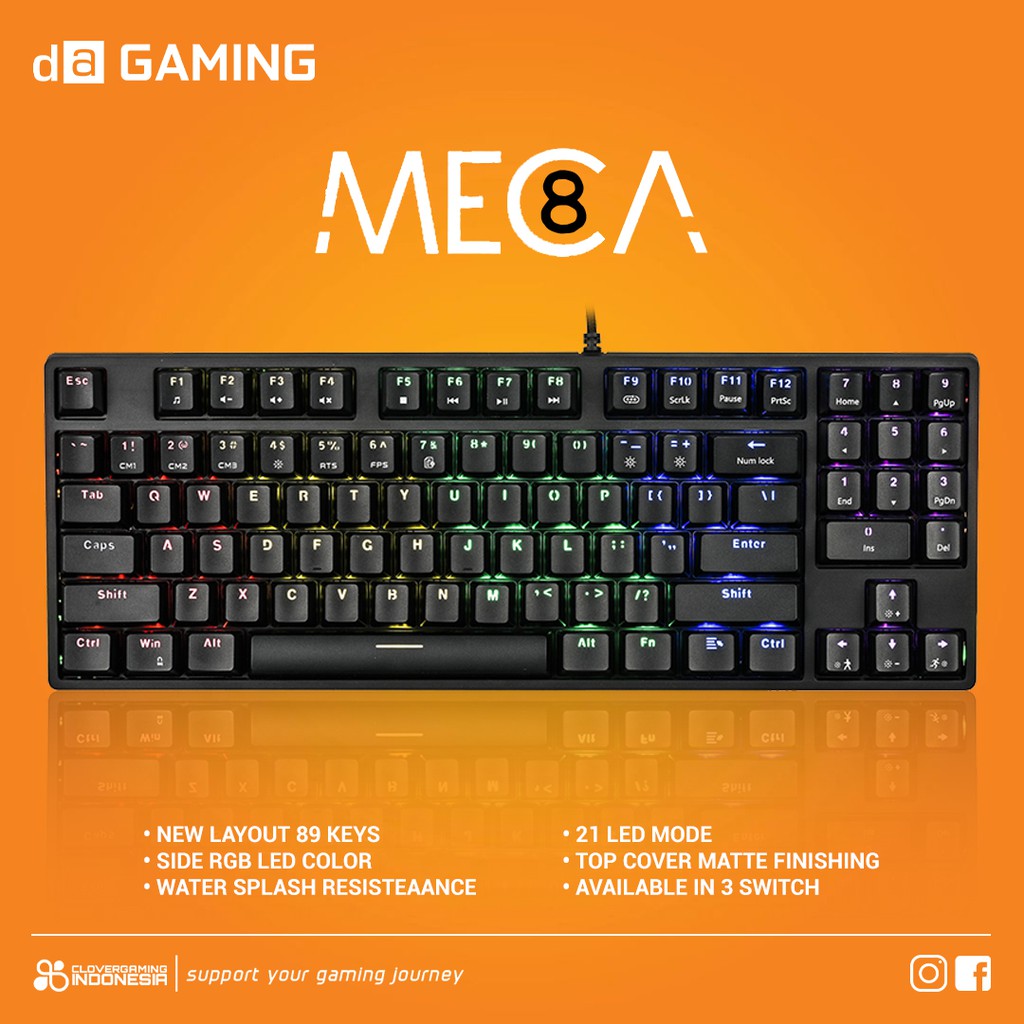 Jual Digital Alliance MECA 8 - TKL 89 Keys Gaming Keyboard | Shopee ...
