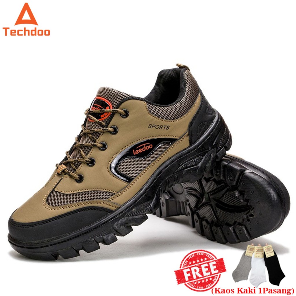 Jual Techdoo Sepatu Sport Gunung Pria Olahraga Sneakers Outdoor Sepatu Hiking Camping Sneakers ...