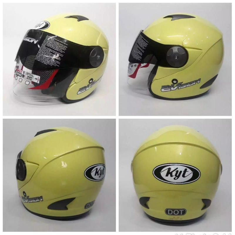 Jual Helm kyt 2 vision kuning lemon | Shopee Indonesia