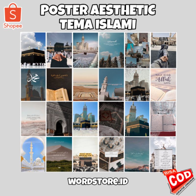 Jual Poster Islami | Poster Dinding Aesthetic | Poster Islami Asthetic ...