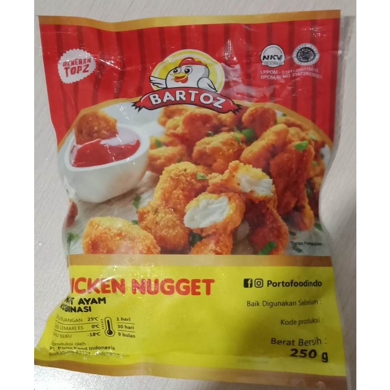 Jual BARTOZ CHICKEN NUGGET 250 GR / NAGET AYAM | Shopee Indonesia