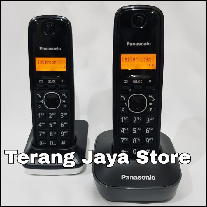 Jual Telepon Wireless Panasonic Kx-Tg1612 (2 Handset) (Hitam Putih ...