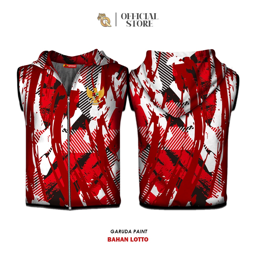 Jual Queenzie Vest Dirgahayu Rompi Printing Bahan Lotto Material ...