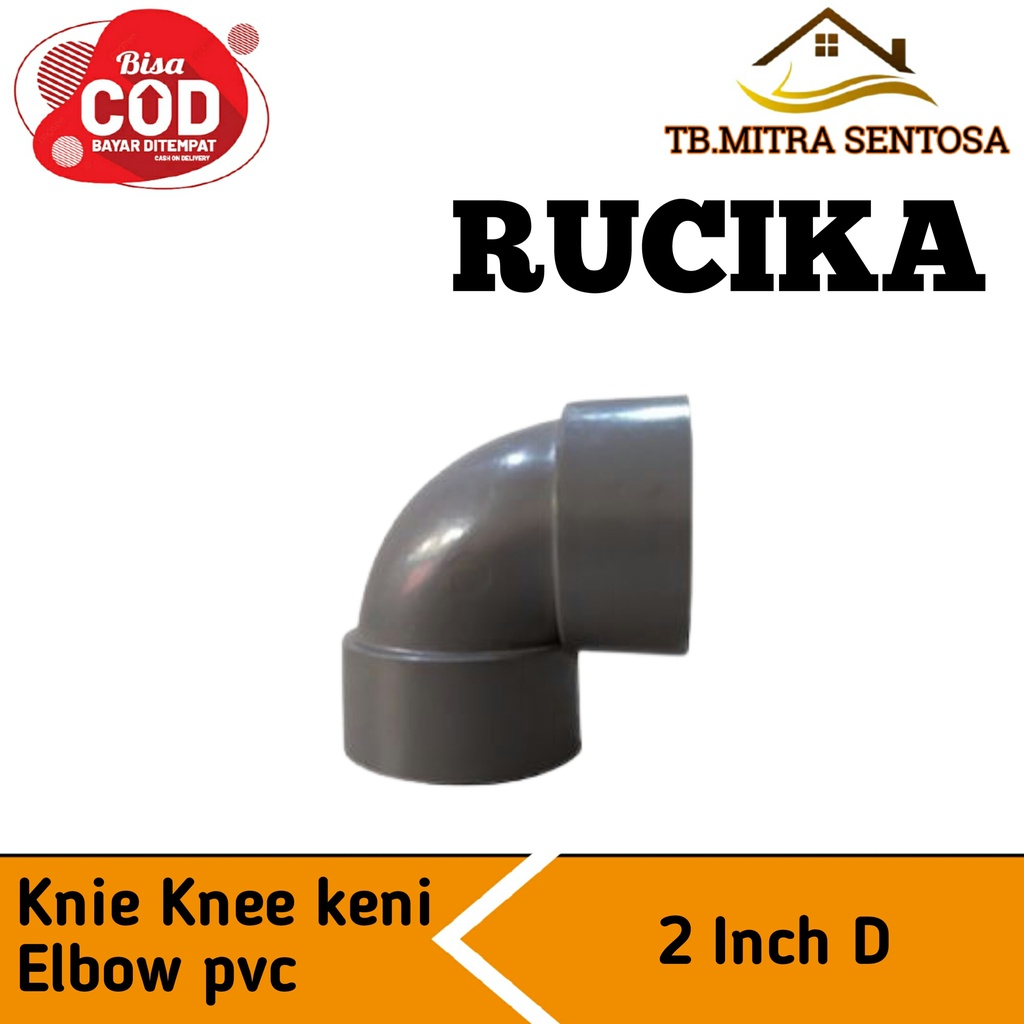 Jual Knie 2 INCH D Elbow Pipa PVC 2 Inchi D RUCIKA | Shopee Indonesia