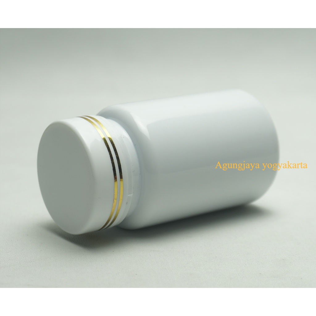 Jual Botol Obat 100 ml Putih Tutup List line Plug/ Botol 60 Kapsul ...