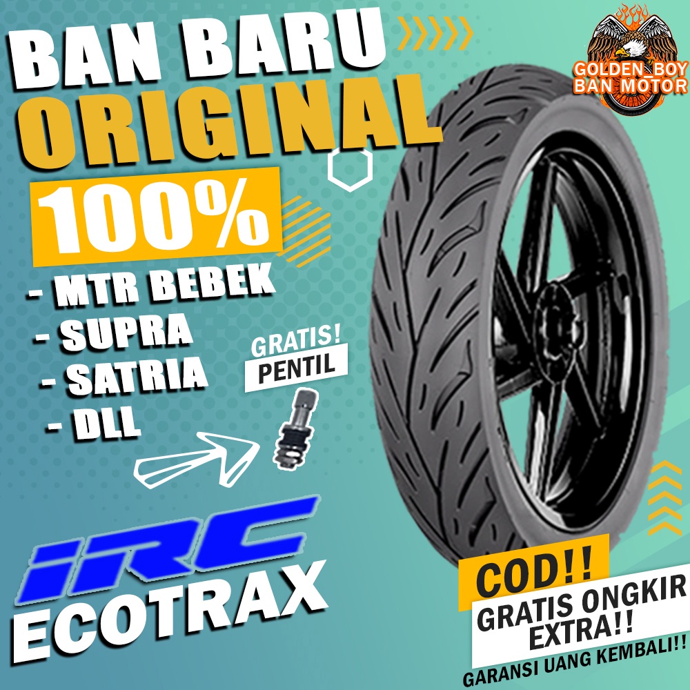 Jual ban motor tubles irc ecotrax ring 17 tubles sepasang paket ban ...