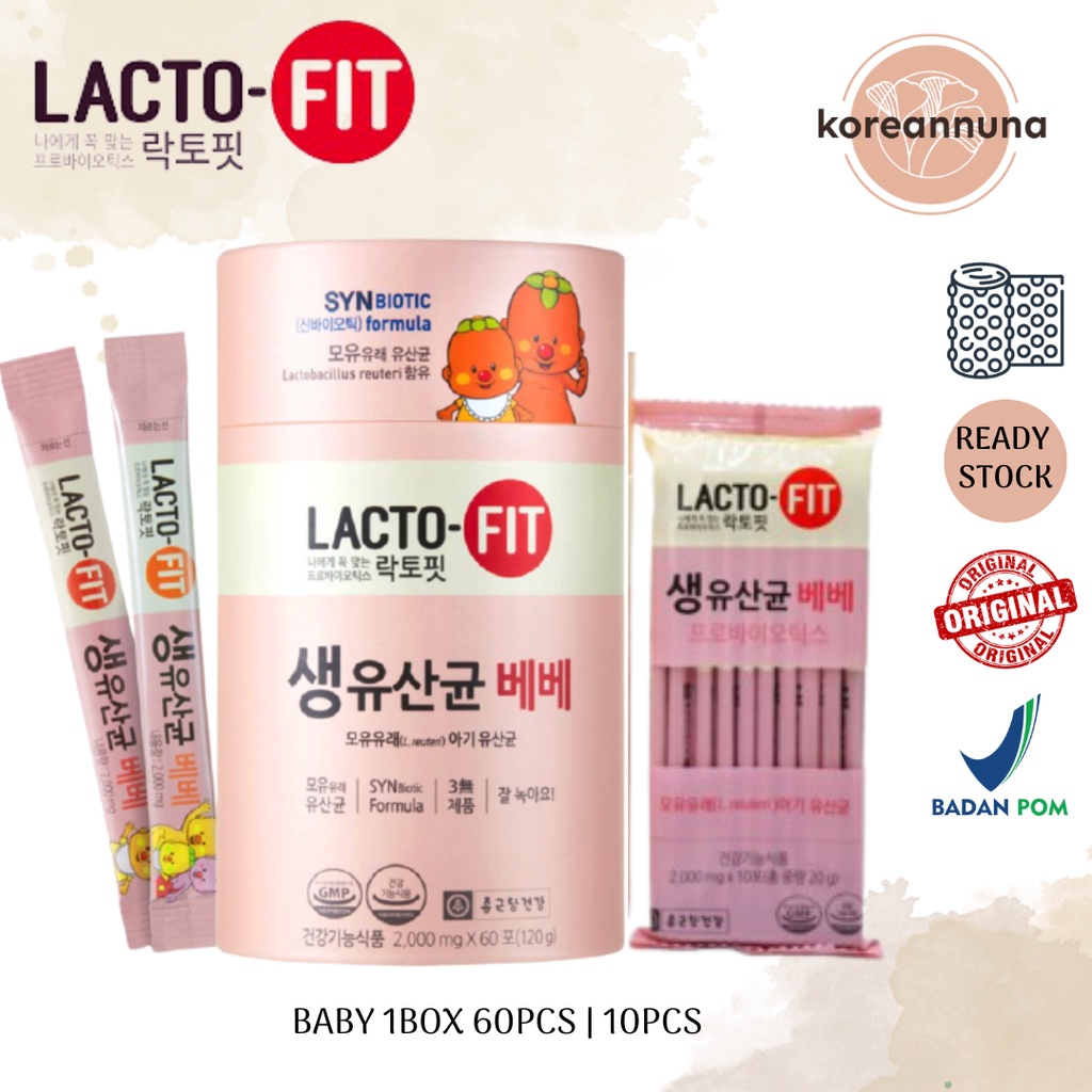 Jual LACTO FIT BEBE Lactofit Korea 10pcs/1box 60pcs | Shopee Indonesia