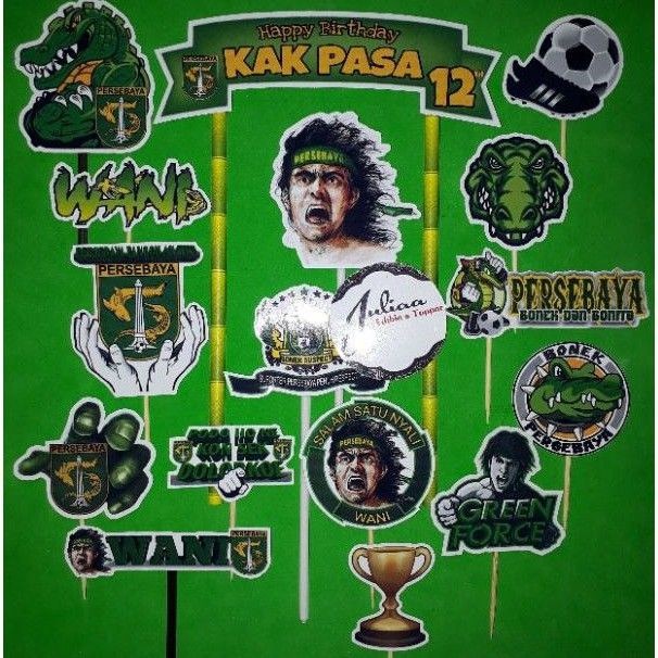 Jual topper cake tema persebaya | Shopee Indonesia