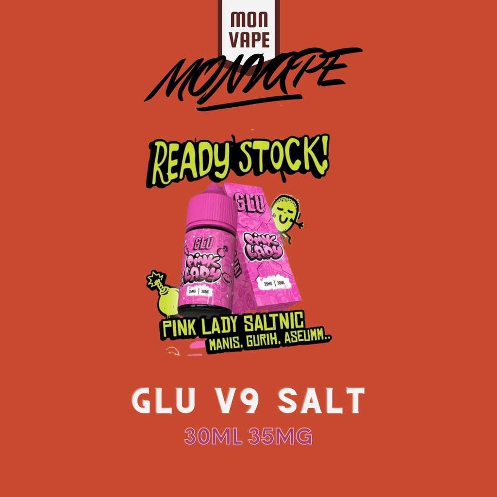 Jual GLU PINK LADY SALTNIC 30ML 35MG BY FVS X FATIBA E-LIQUID | Shopee ...