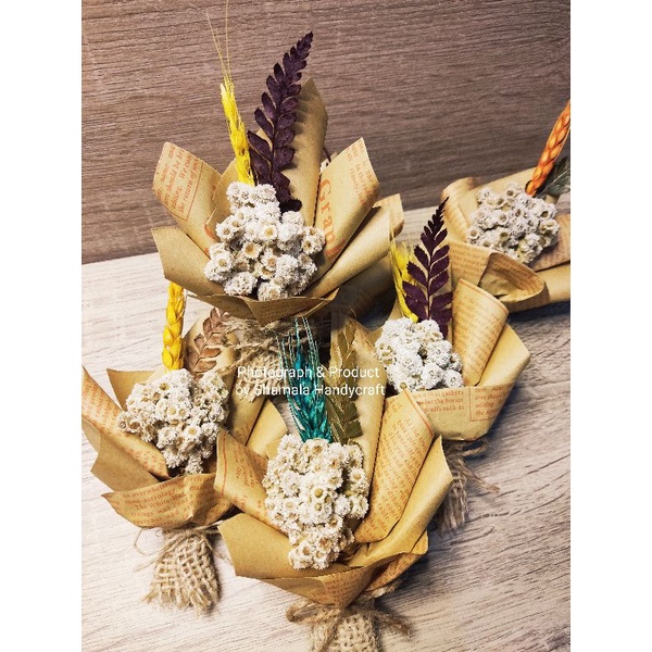 Jual mini bucket bunga edelwais dan gandum | Shopee Indonesia