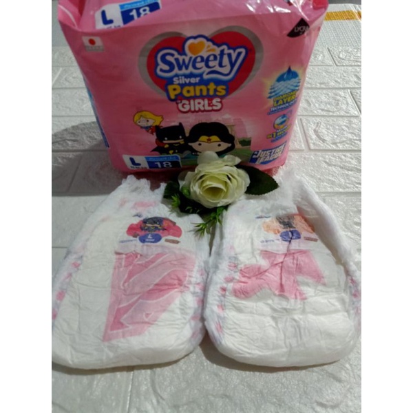 Jual popok non kemasan sweety silver girl/sweety gold size L | Shopee ...