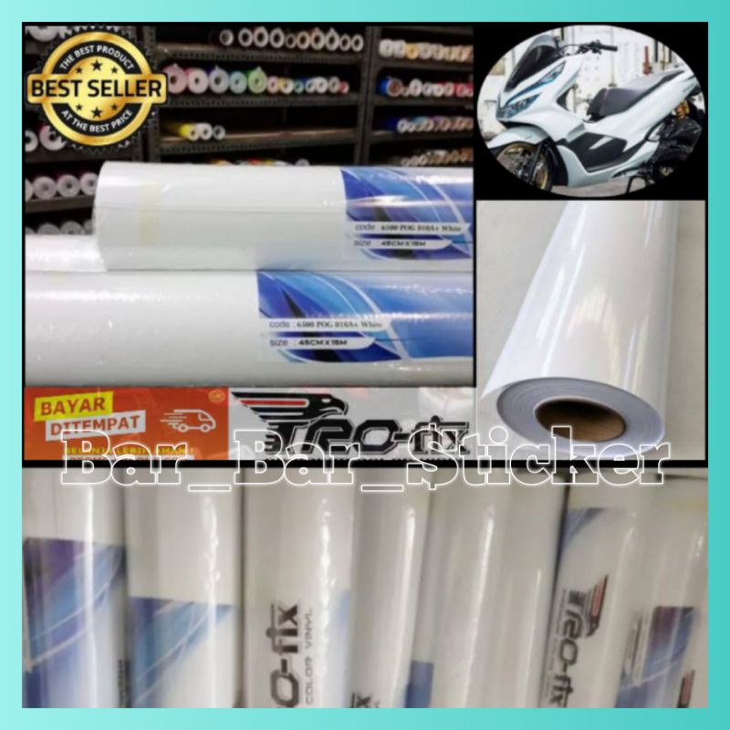 Jual Sticker skotlet putih glossy doff merk Profix untuk motor Lebar 45 ...