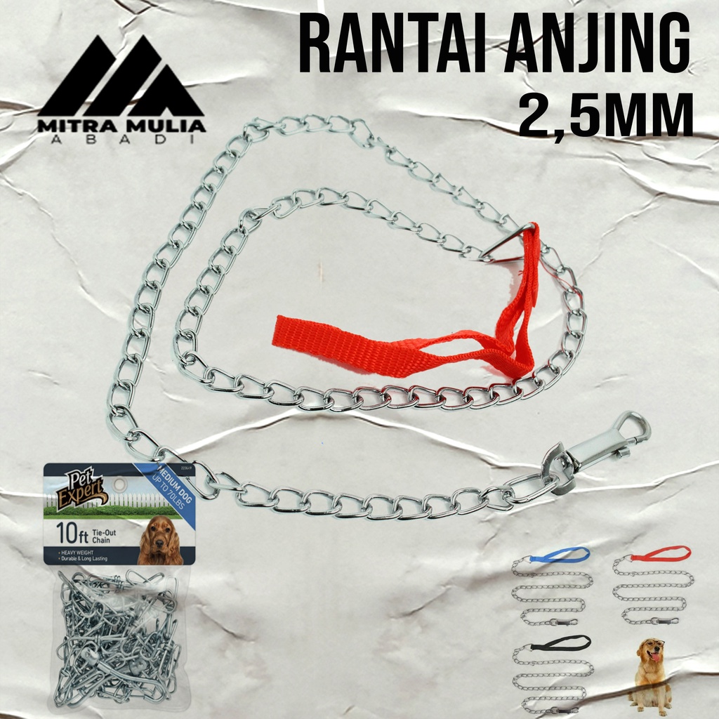 Jual RANTAI ANJING / RANTAI HEWAN STAINLESS 2,5 MM x 1,5 METER | Shopee Indonesia