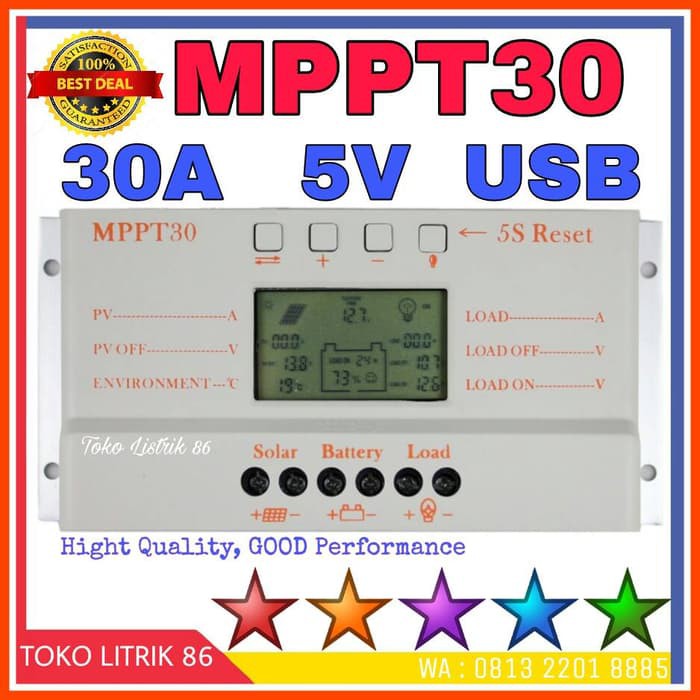 Jual Solar Charge Controller 30A 30 A Ampere MPPT 30 BCR aki Solar ...