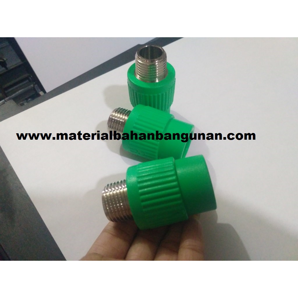 Jual male thread joint 1/2 inch PPR AW Rucika sambungan pipa paralon ...
