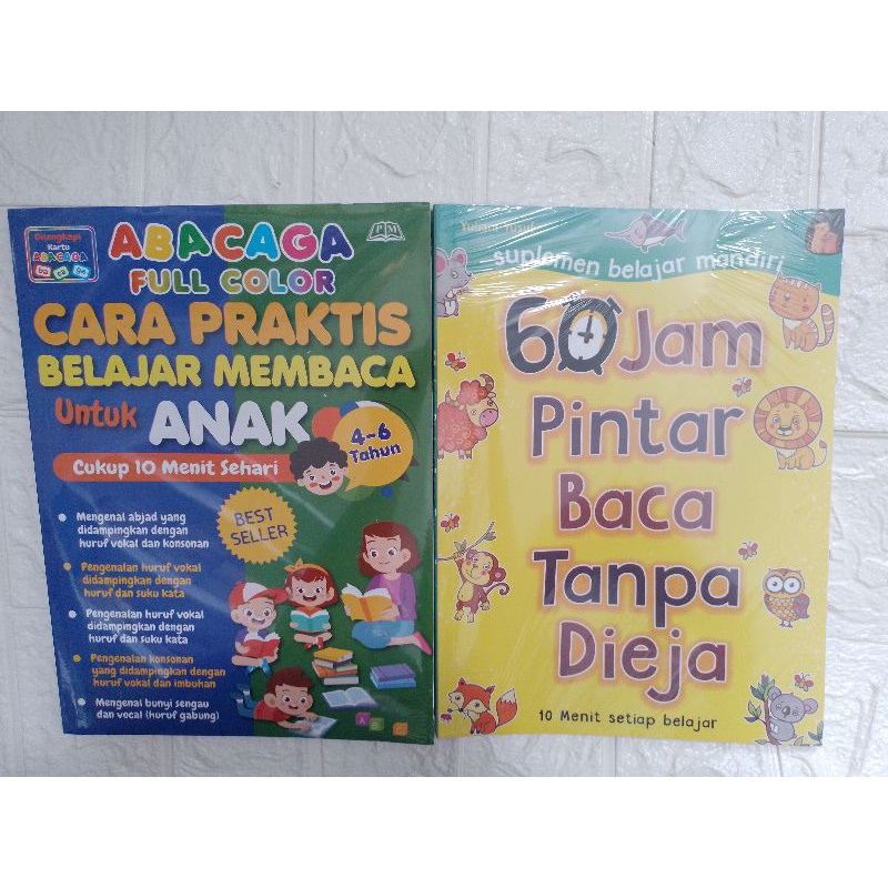 Jual PAKET BUKU 60 JAM PINTAR BACA + BUKU ABACAGA CARA PRAKTIS BELAJAR ...