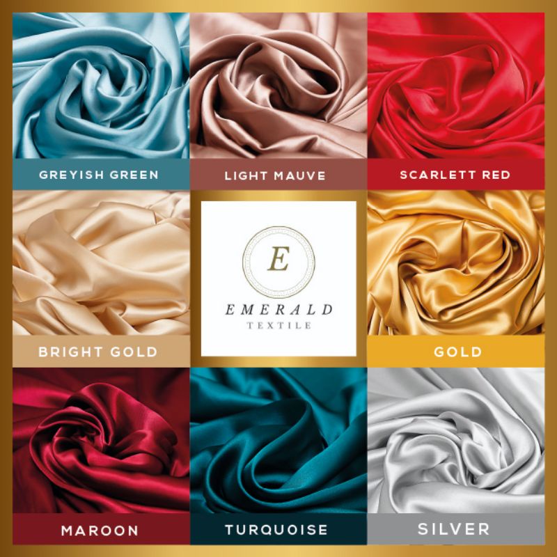 Jual Grosir 1 GULUNGAN / ROLL Kain Satin Charmuse Silk Premium Silk ...