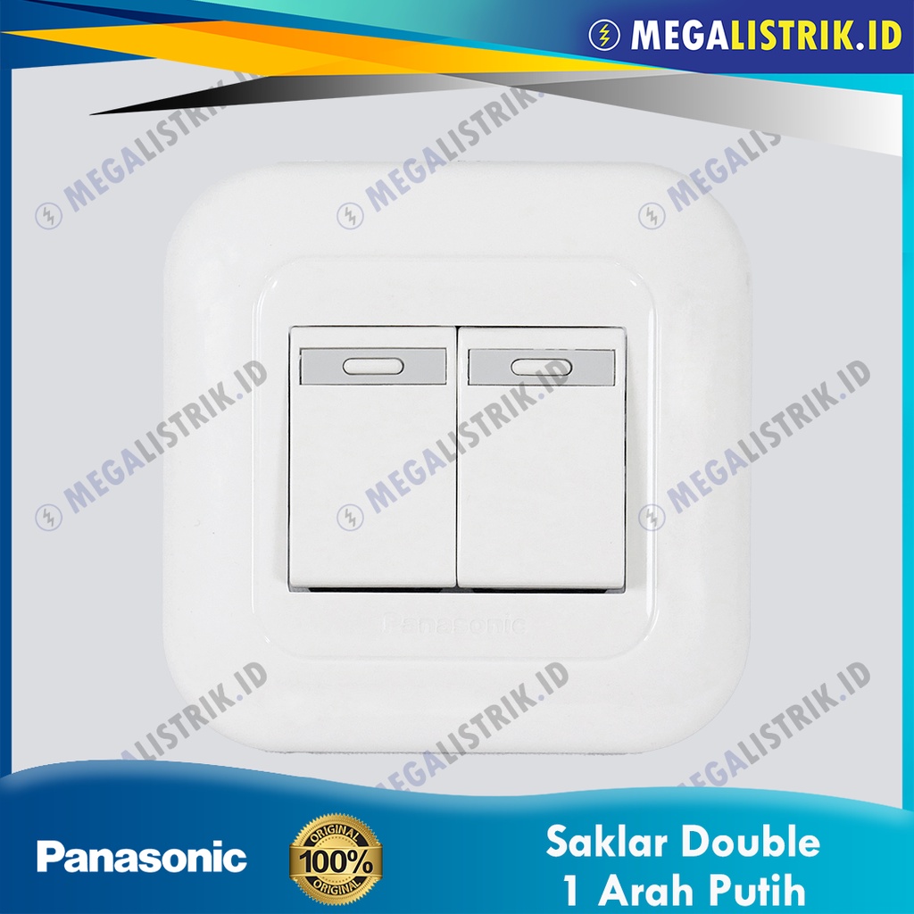 Jual PANASONIC SAKLAR DOUBLE 1 ARAH PUTIH / SAKELAR SERI / SWITCH GANDA ...