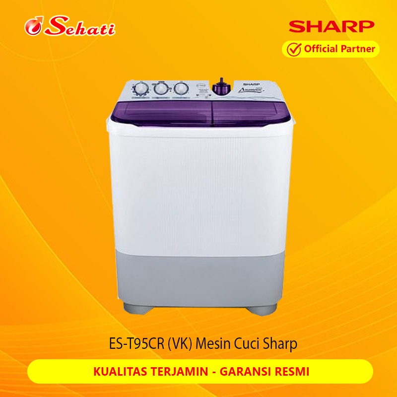 Jual Sharp Super Aquamagic ES-T95CR BK/PK/VK Mesin Cuci 2 Tabung [9Kg ...