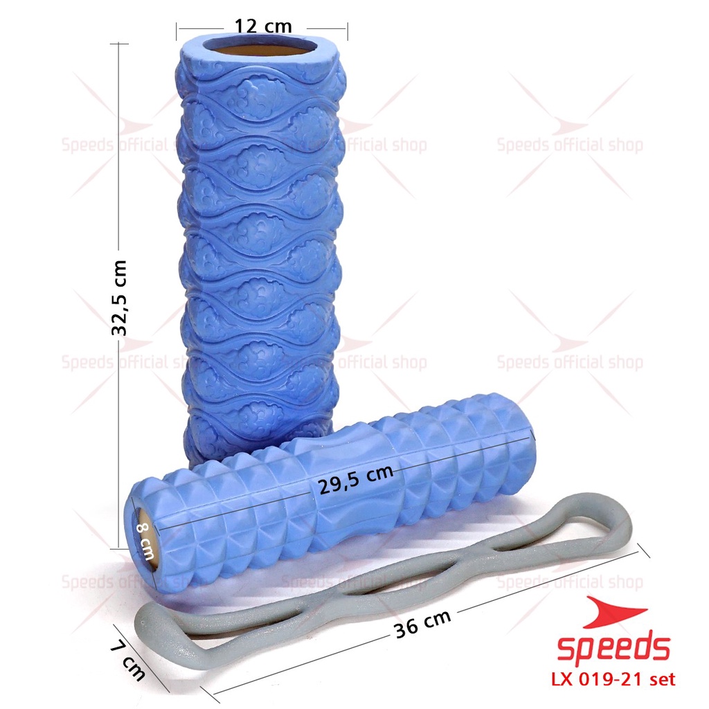Jual SPEEDS Roller Exercise Yoga Foam Roller Set Tali Stretching Alat ...