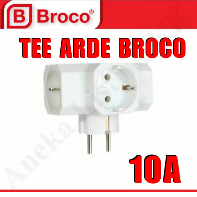 Jual BROCO TEE ARDE 10A STEKER T CABANG 3 ARAH 13830 KUNINGAN ASLI ...