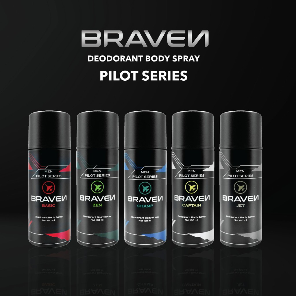 Jual BRAVEN Pilot Men Deodorant Body Spray 150ml - Deodoran Pria ...