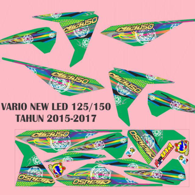 Jual STIKER STRIPING MOTOR VARIO NEW LED 125/150 TAHUN 2015-2017 COKJI | Shopee Indonesia