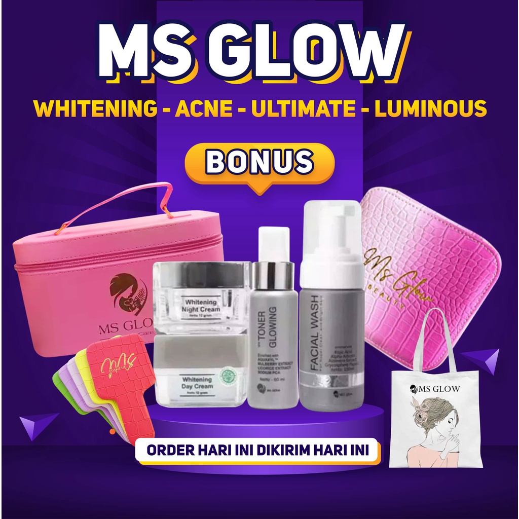 Jual Paket Wajah msglow ms glow whitening / acne / luminous / ultimate ...