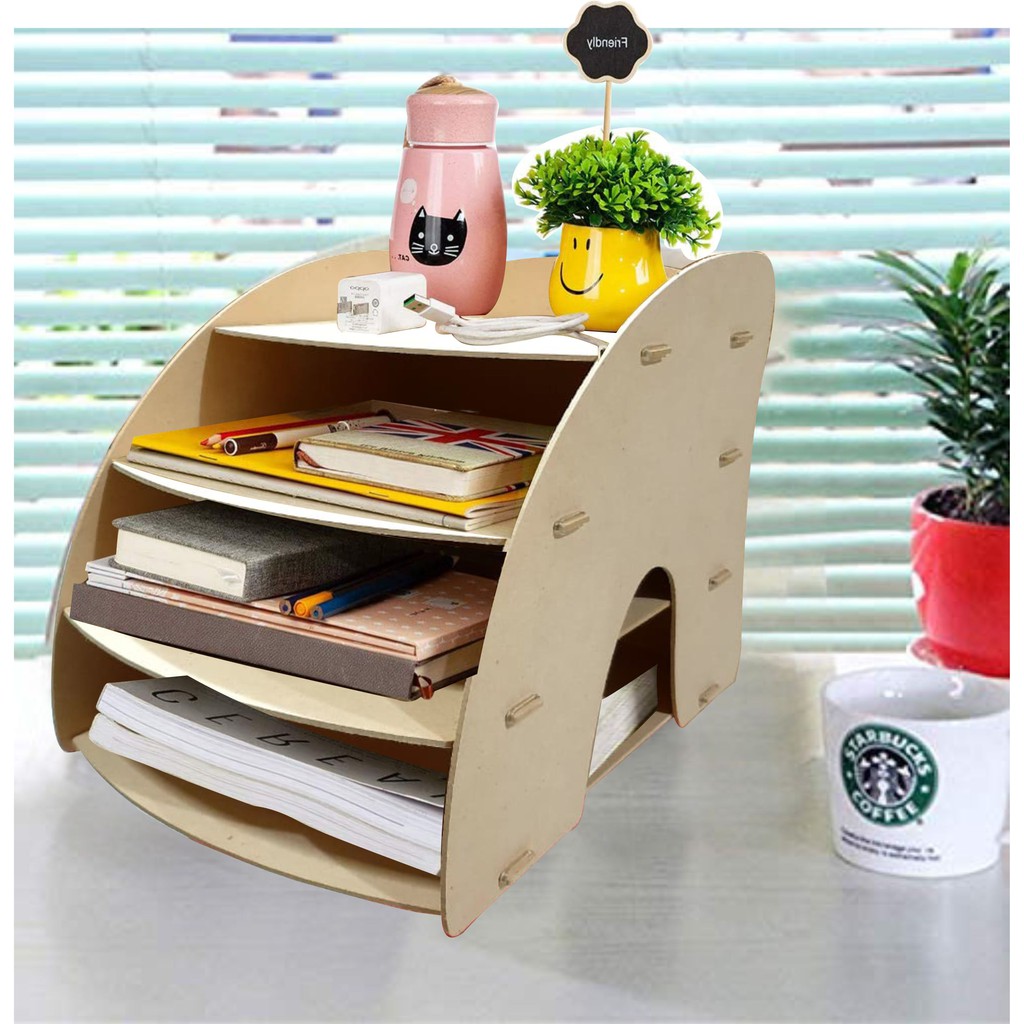 Jual Mega_1688 Box File MDF Rak Buku Kertas Dokumen 3 Susun Rak Buku ...