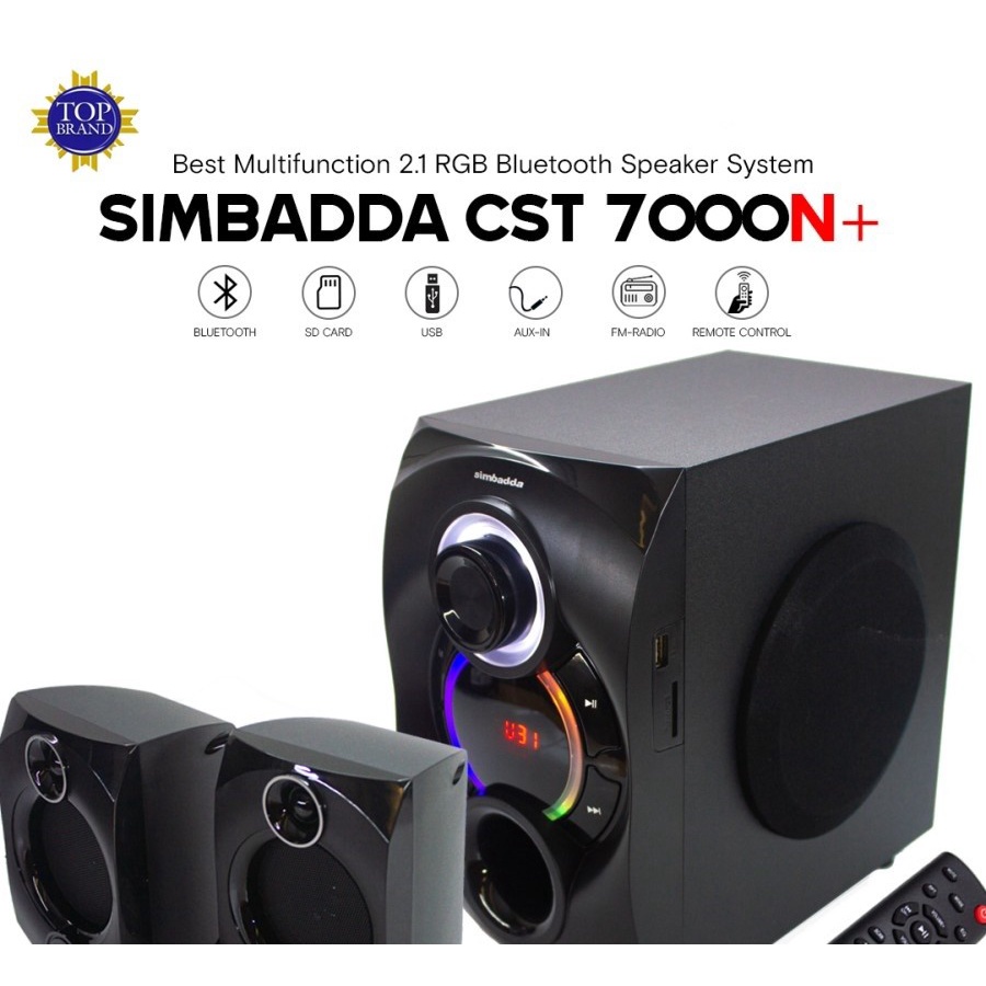 Jual SIMBADDA CST 7000N+ |2.1 Mega Bass Speaker Bluetooth, USB, SD, AUX ...