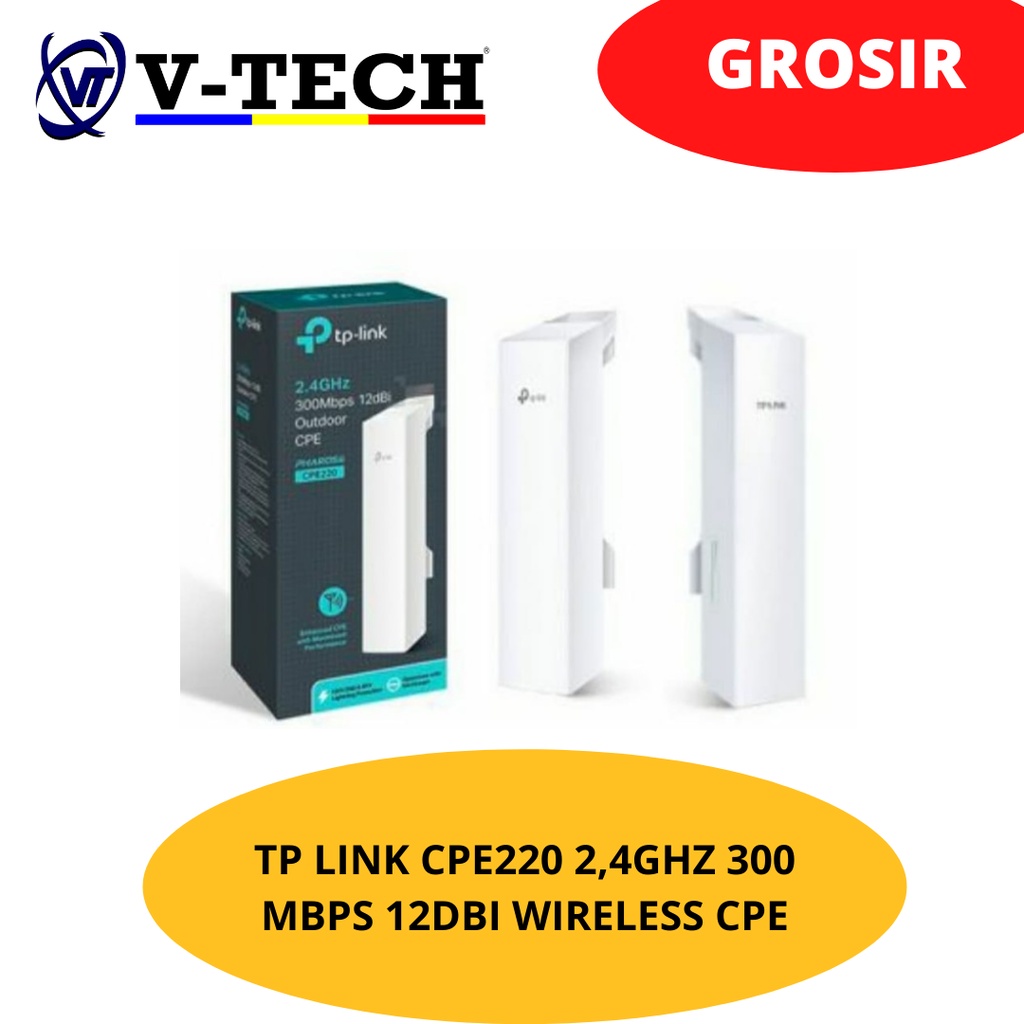 Jual TP LINK CPE220 2,4GHZ 300 MBPS 12DBI WIRELESS CPE | Shopee Indonesia