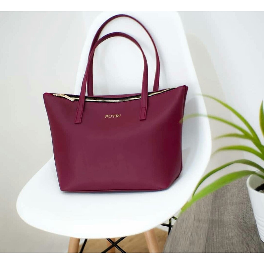 Jual Tas totebag / tas wanita / tas bahu ( Maroon , Cokelat , Hitam ...
