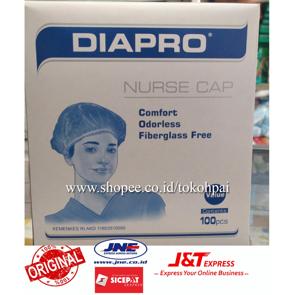 Jual NURSE CAP DIAPRO ISI 100PCS / TOPI OPERASI / NURSE CAP / DIAPRO ...