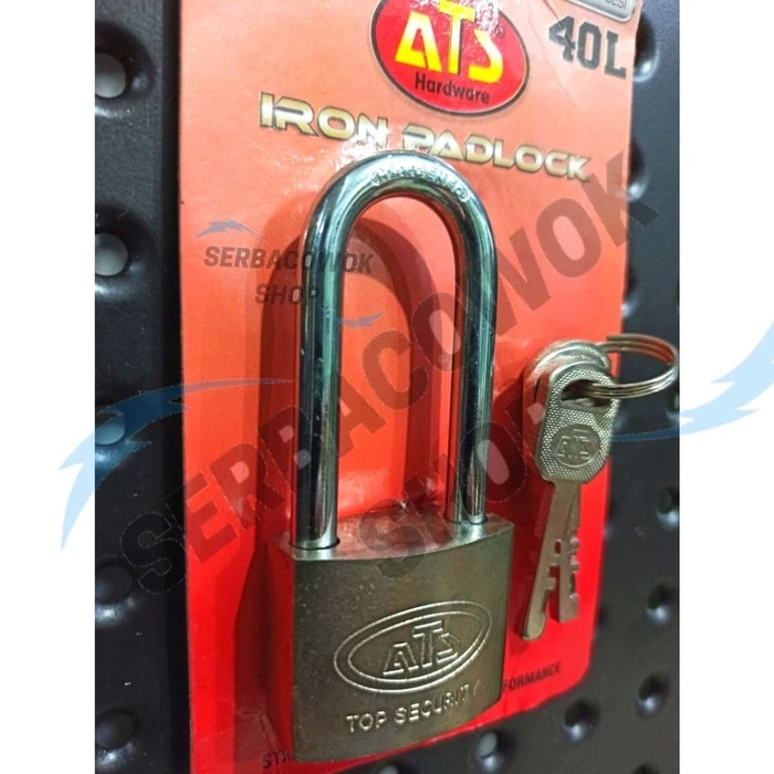 Jual Gembok Putih ATS 40 mm Leher Panjang Chrome Gembok Pelor ATS ...
