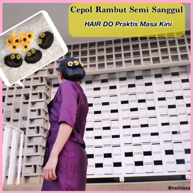Jual nadiSSE SANGGUL MODERN RAMBUT VARIASI BUNGA MATAHARI I HAIR BUN ...