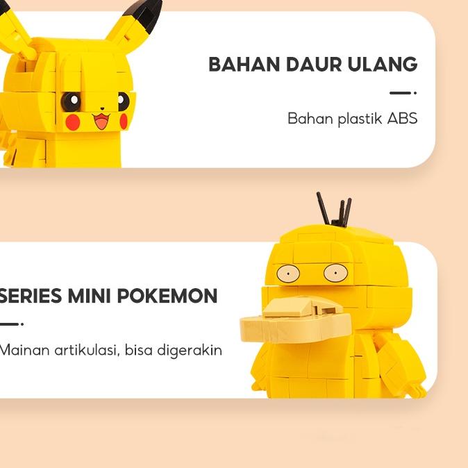 Jual KKV - QMAN Keeppley Pokemon Block Toy, Pikachu / Eevee / Psyduck ...