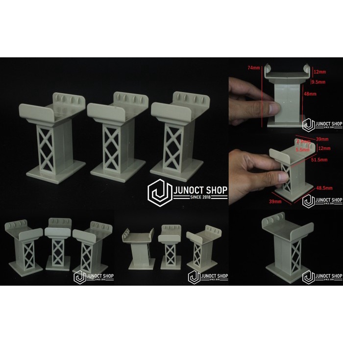 Jual Miniatur Tiang Jalan Jematan Plastik Maket Diorama Kereta 1:64 1: ...