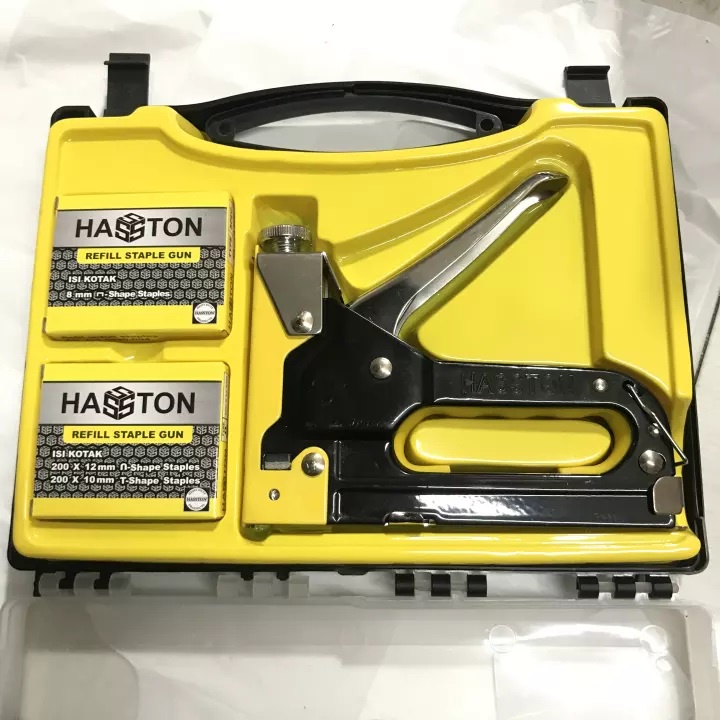 Jual Staples Staple Gun Hektar Tembak 3 Fungsi Hasston | Shopee Indonesia